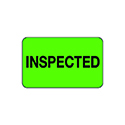 1.25 x 2" - Inspected Labels, Green with Black Print, 500/Roll - BGR