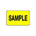 1.25 x 2" - Sample Labels, Yellow with Black Print, 500/Roll - BGR