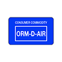 1.375 x 2.25" - ORM-D-Air Consumer Commodity Labels, Blue with White ...