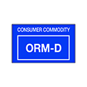 2.25 x 1.375" - ORM-D Consumer Commodity Labels, 1" Core, 500/Roll - BGR