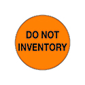 2" Diameter - Round Do Not Inventory Labels, Orange with Black Print ...