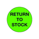 2" Diameter - Round Return To Stock Labels, Green with Black Print, 500 ...