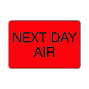 2 x 3" - Next Day Air Labels, Red with Black Print, 500/Roll - BGR