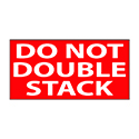 2 x 4" - Do Not Double Stack, Red with White Print, 500/Roll - BGR