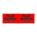 3 x 10" - Pallet Shipment Deliver Intact Corner Labels, Red with Black ...
