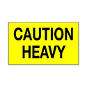 3 x 5" - Caution Heavy Labels, Yellow with Black Print, 500/Roll - BGR