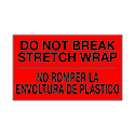 3 x 5" - Do Not Break Stretch Wrap Labels, Bi-Lingual, Red with Black ...