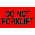3 x 5" - Do Not Forklift Labels, Red with Black Print, 500/Roll - BGR
