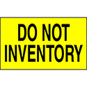 3 x 5" - Do Not Inventory Labels, Yellow with Black Print, 500/Roll - BGR