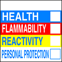 4 x 4" - Right To Know Labels, White with Red/Yellow/Blue Print, 500 ...