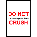 4 x 6" - Do Not Crush Labels, Red with Black Print, 500/Roll - BGR