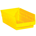 BGR Packaging : 11.625 x 6.625 x 4" Plastic Shelf Bin Boxes, Yellow, 30 ...