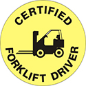 Certified Forklift Driver With Forklift Picto - Helmet / Hard Hat ...